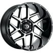 20" Vision Off-Road 360 Sliver Satin Black Wheel 20x12 6x5.5 Lifted Rim ...