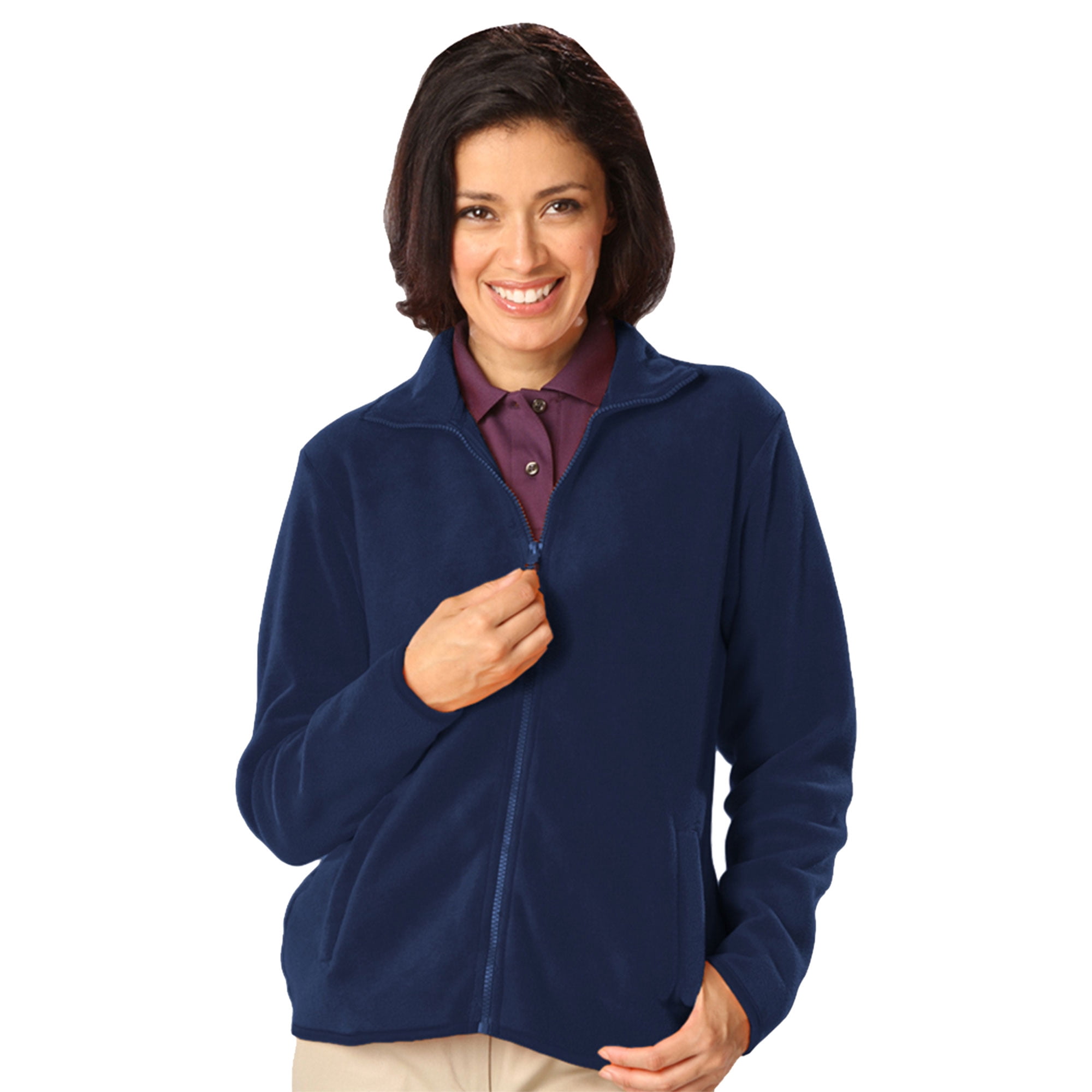 BlueGeneration Ladies Polar Fleece Full Zip Jacket - Navy Extra Large ...