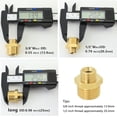 1/2" Male to 3/8" Male Adapter – Brass Pipe Reducer for Kitchen ...