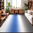 Blue and Grey Gradient Area Rugs 5x8ft Minimalist Royal Blue Gray Ombre ...