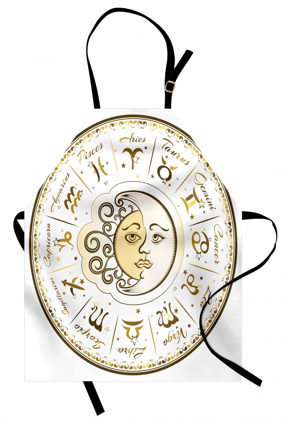 Zodiac Apron Circular Zodiac Chart Apparent Position of Sun and Moon in ...