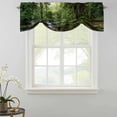 Forest Tie Up Valance Curtains Landscapes Tree Streams Adjustable Light ...