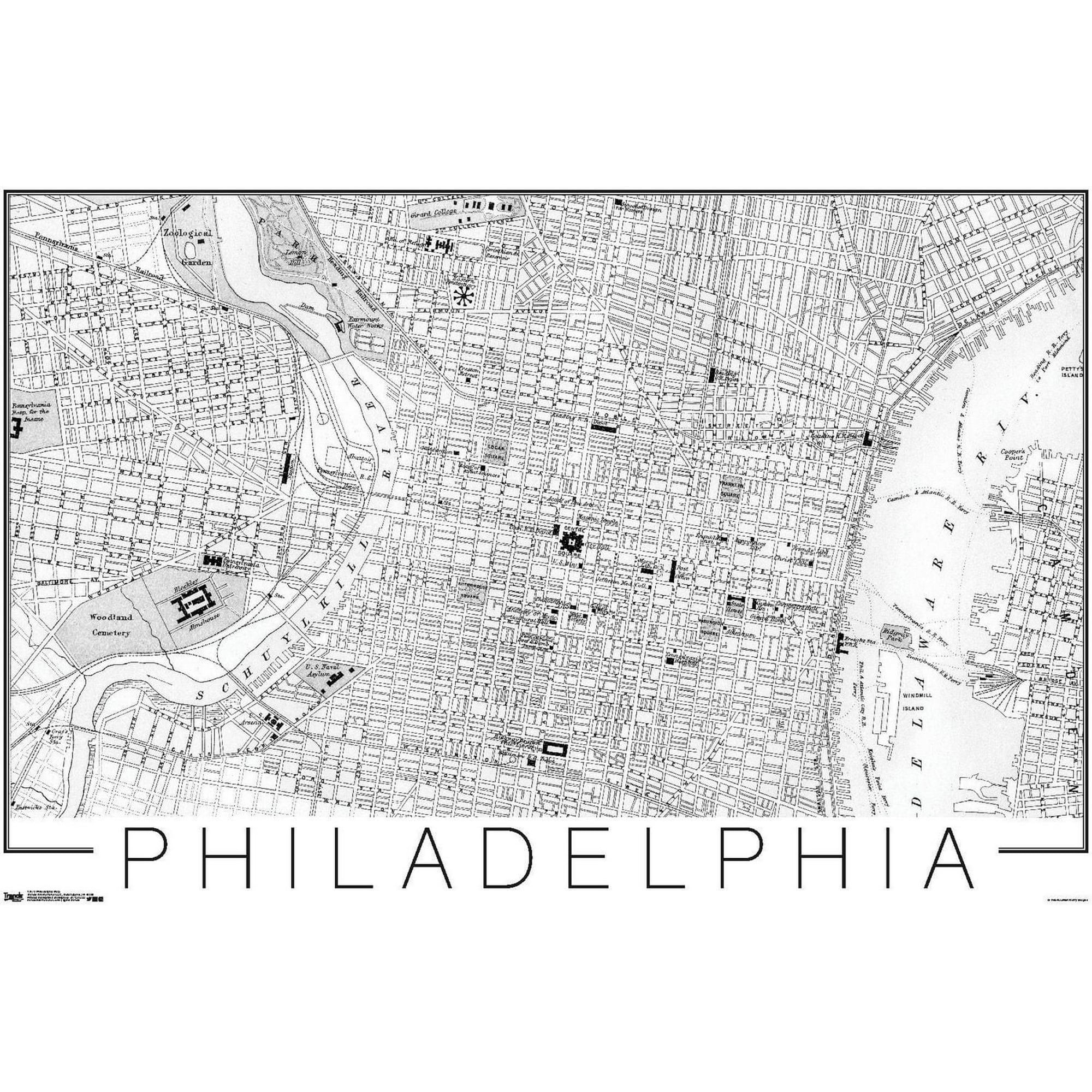 Click here for Trends International Philadelphia Map Wall Poster... prices