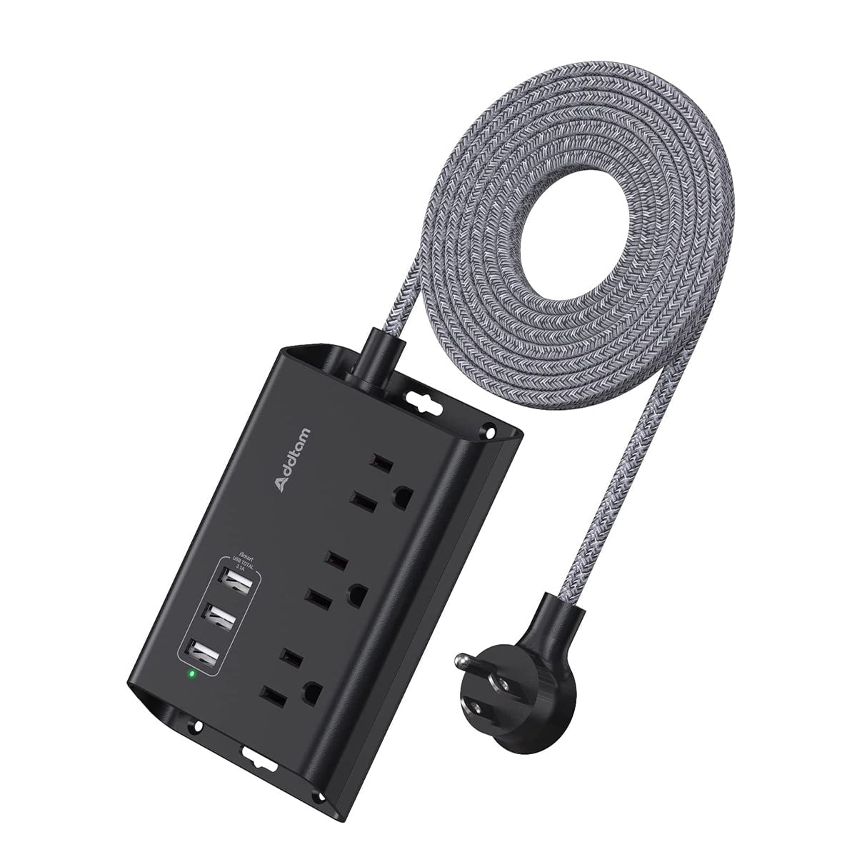Addtam Power Strip Surge Protector, ETL Certificate 3 USB Ports 3 ...