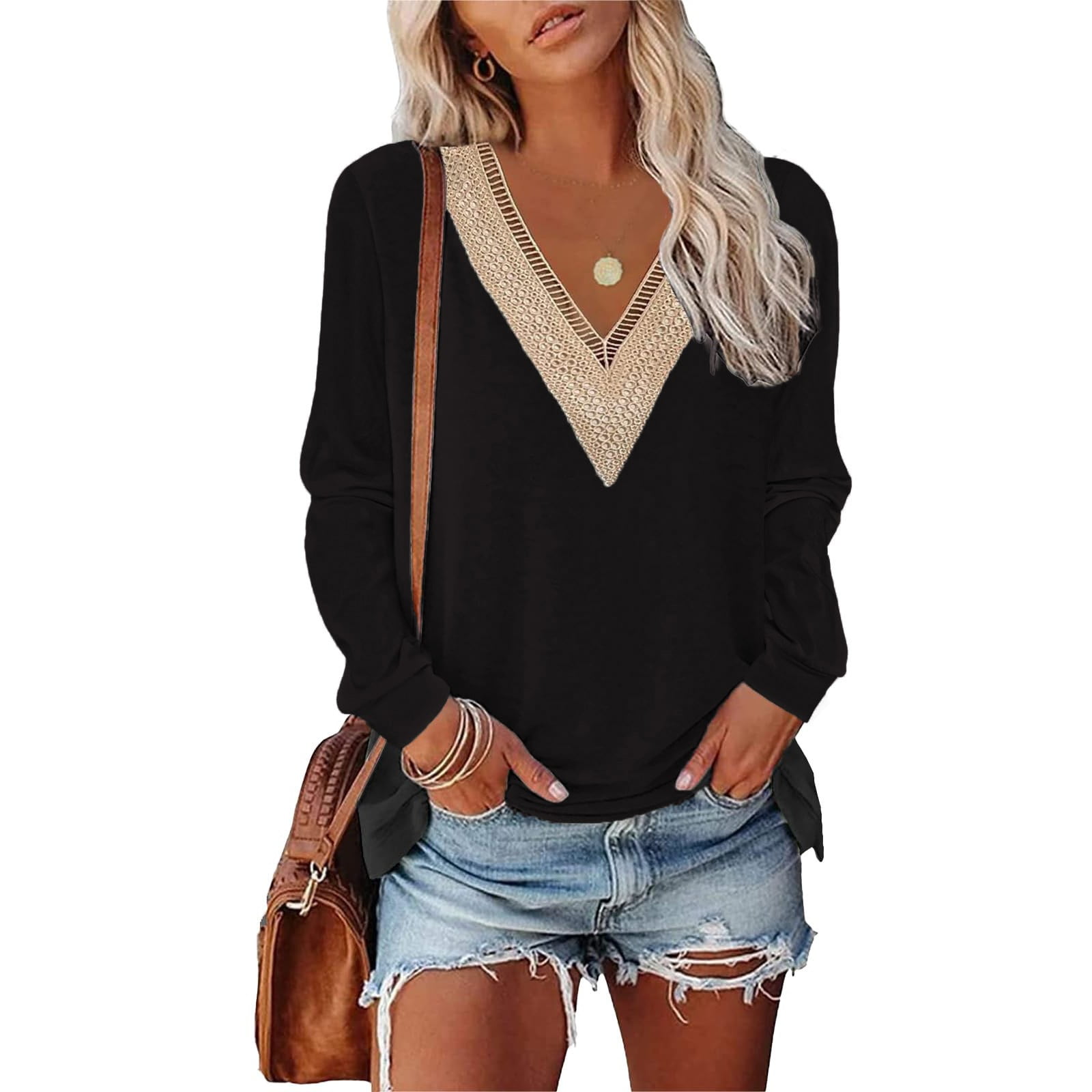 Click here for Wydsxl Fall Fashion Long Sleeve Shirts V Neck Swea... prices