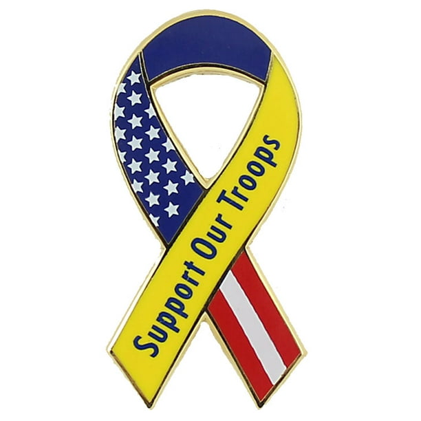 Support Our Troops Patriotic Ribbon Pin - Walmart.com - Walmart.com