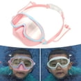 Kids Swim Goggles with Nose Cover, Adjustable Silicone Anti-Fog Swim ...