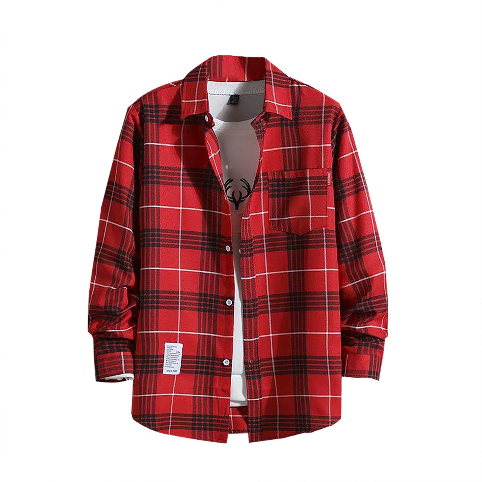 Click here for Kcodviy Mens Casual Printed Shirt Mens Autumn/Wint... prices