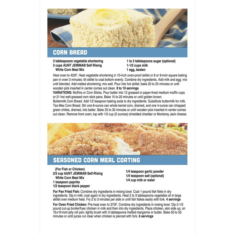Aunt Jemima Self Rising White Cornmeal Mix Recipes | Bryont Blog