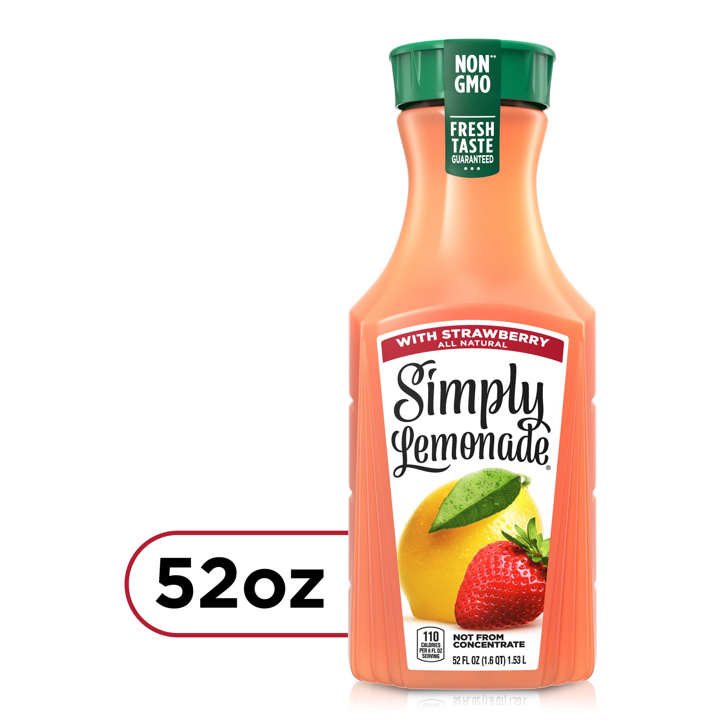 Simply Lemonade with Strawberry, All Natural Non-GMO, 52 fl oz ...