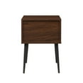 18" 1-Drawer Contemporary Wood Side Table with Storage - Dark Walnut ...