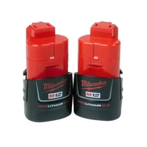 Milwaukee M12 High Output Cordless Redlithium 12V 6Ah Battery 48-11-2460 - Two Pack - Walmart.com