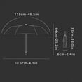Windproof Reverse Folding Travel Umbrella with Reflective Stripe, 10 ...