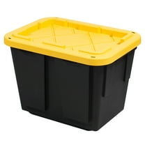HART 200 Quart Latching Rolling Plastic Storage Bin Container, Clear ...