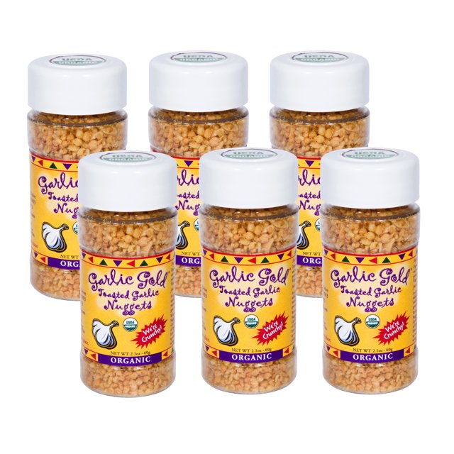 Organic Garlic Gold Nuggets, Crunchy Roasted Garlic Seasoning Granules ...