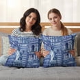 Blue Abstract Art Pillow Covers Set of 4, Classical World-famous ...