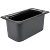 Carlisle CM110203 Coldmaster 1/3 Size Black Cold ABS Plastic Food Pan ...