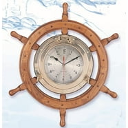 Nagina International Nautical Time Tide Clock On Premium Wooden Base ...