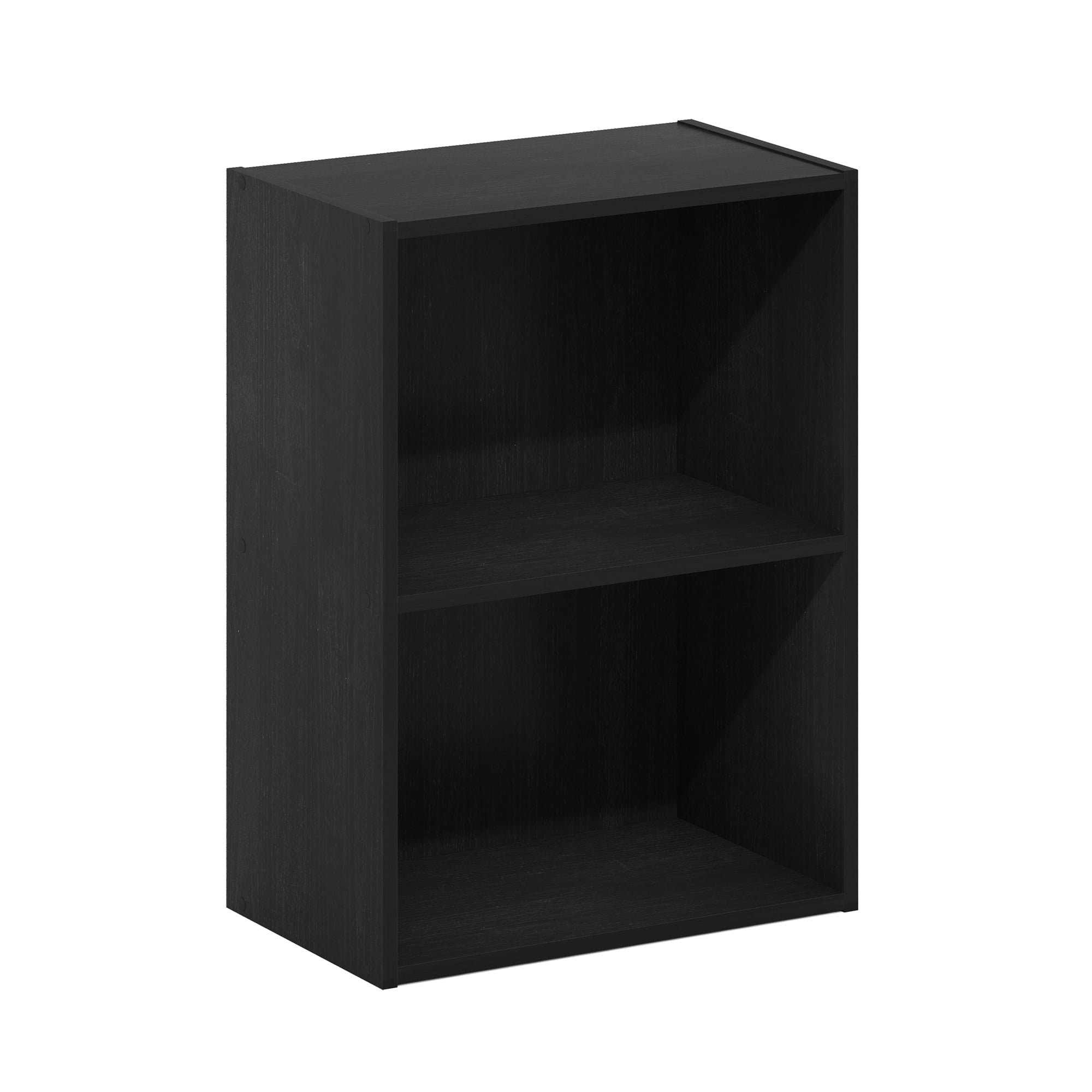 Furinno Luder 2-Tier Open Shelf Bookcase, Blackwood - Walmart.com