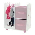 "Emily Rose 18"" Doll Clothes Storage Closet | Open Wardrobe Furniture ...