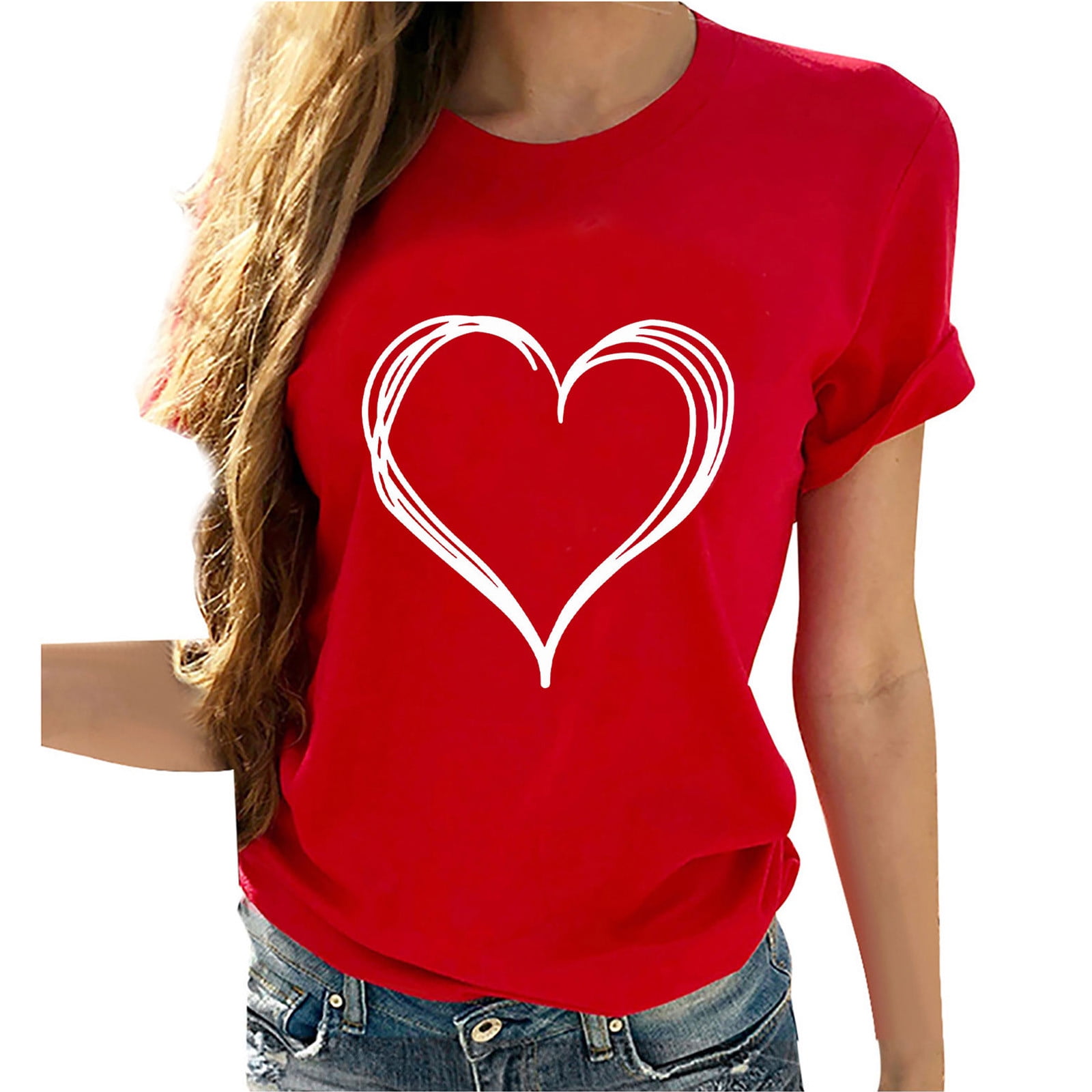 Click here for Dealovy Valentines Day Shirts Womens T-Shirts Casu... prices