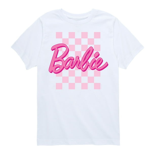 Barbie - Checkered Logo - Toddler & Youth Short Sleeve Graphic T-Shirt ...