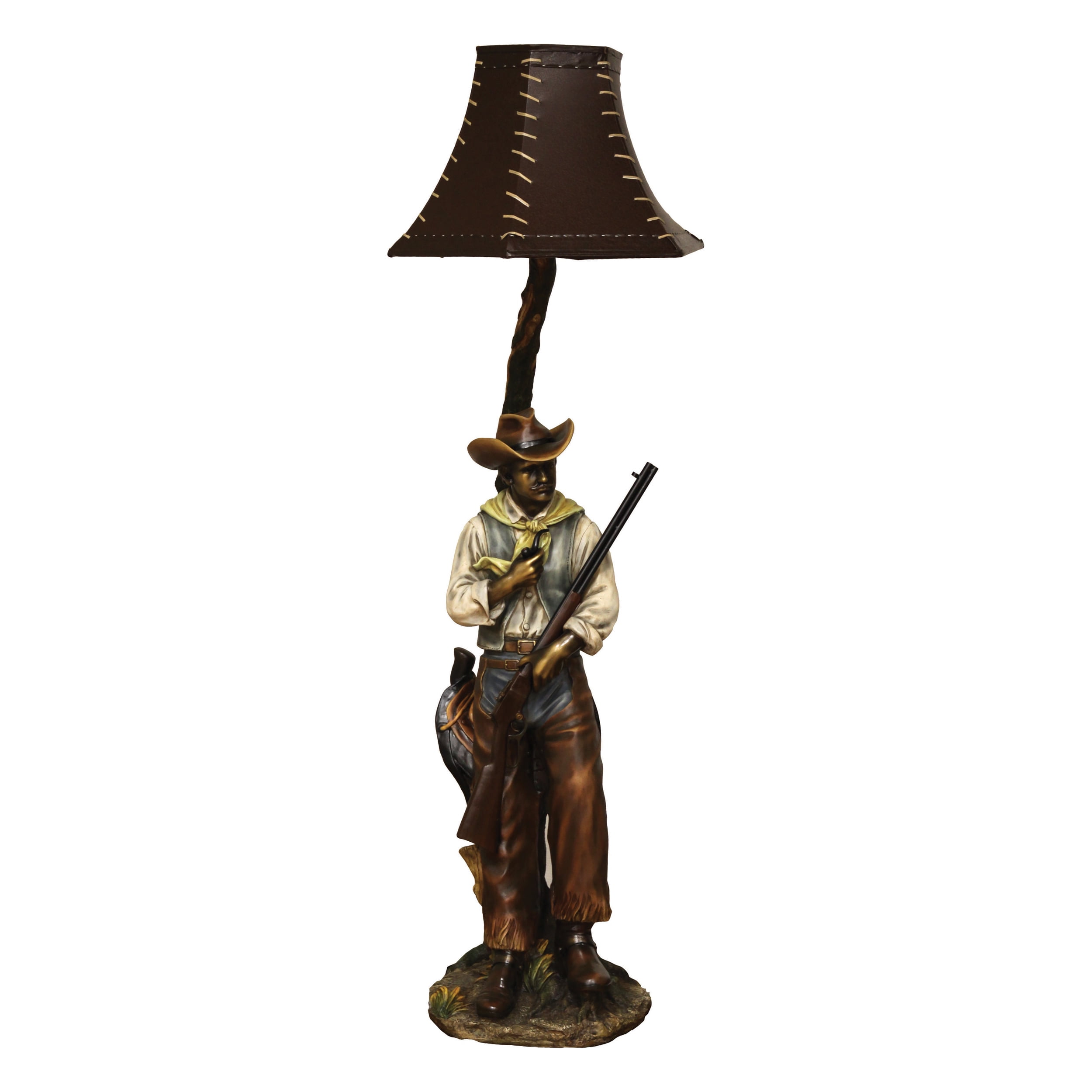Rivers Edge Products Western Cowboy Floor Lamp, 64 Inches Tall, Hand ...