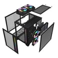 WJCOOLMAN Mini PC Case M-ATX/ITX Sea View Room Dual Tempered Glass ...
