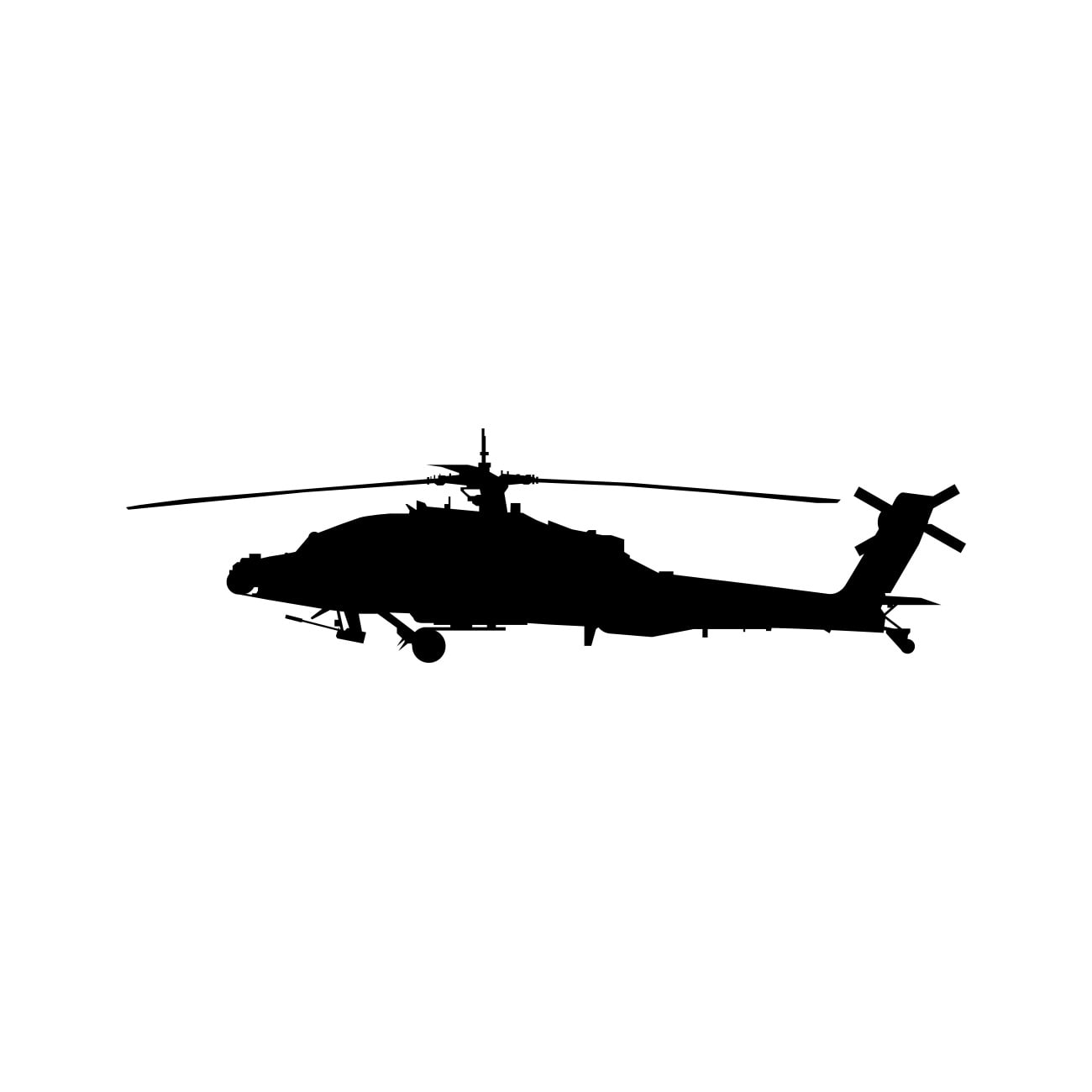 AH-64 Apache Sticker Decal Die Cut - Self Adhesive Vinyl - Weatherproof ...