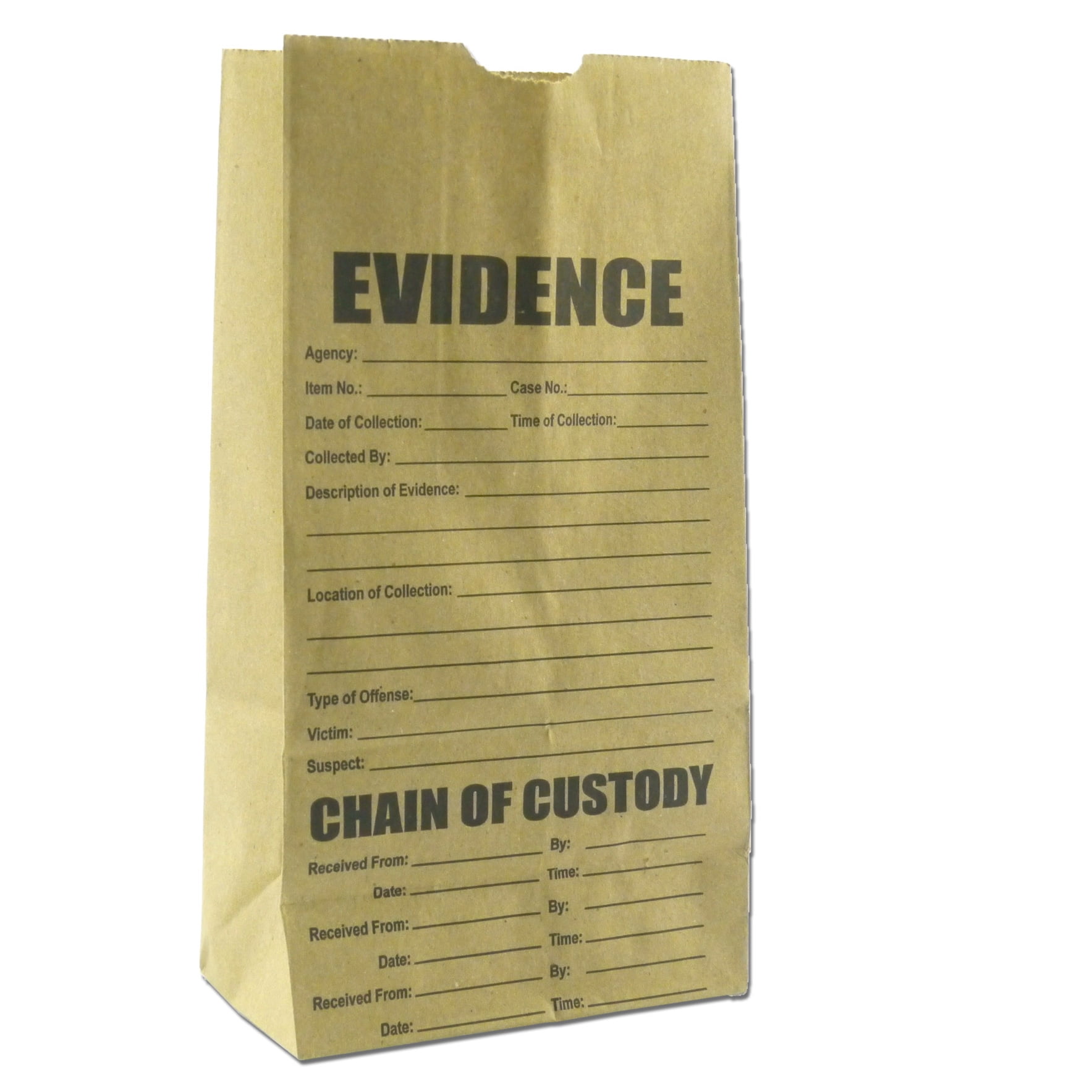 Paper Evidence Bags, Small - 100 Pack - Walmart.com