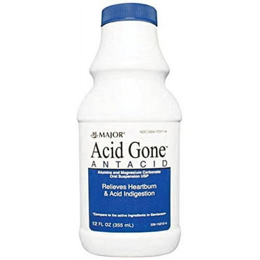 Acid Gone Antacid Liquid, Regular Strength, Spearmint Flavor, 12 oz.