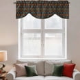 Bohemian Ethnic Tie Up Valance Curtains Grid Southwestern Stripes ...
