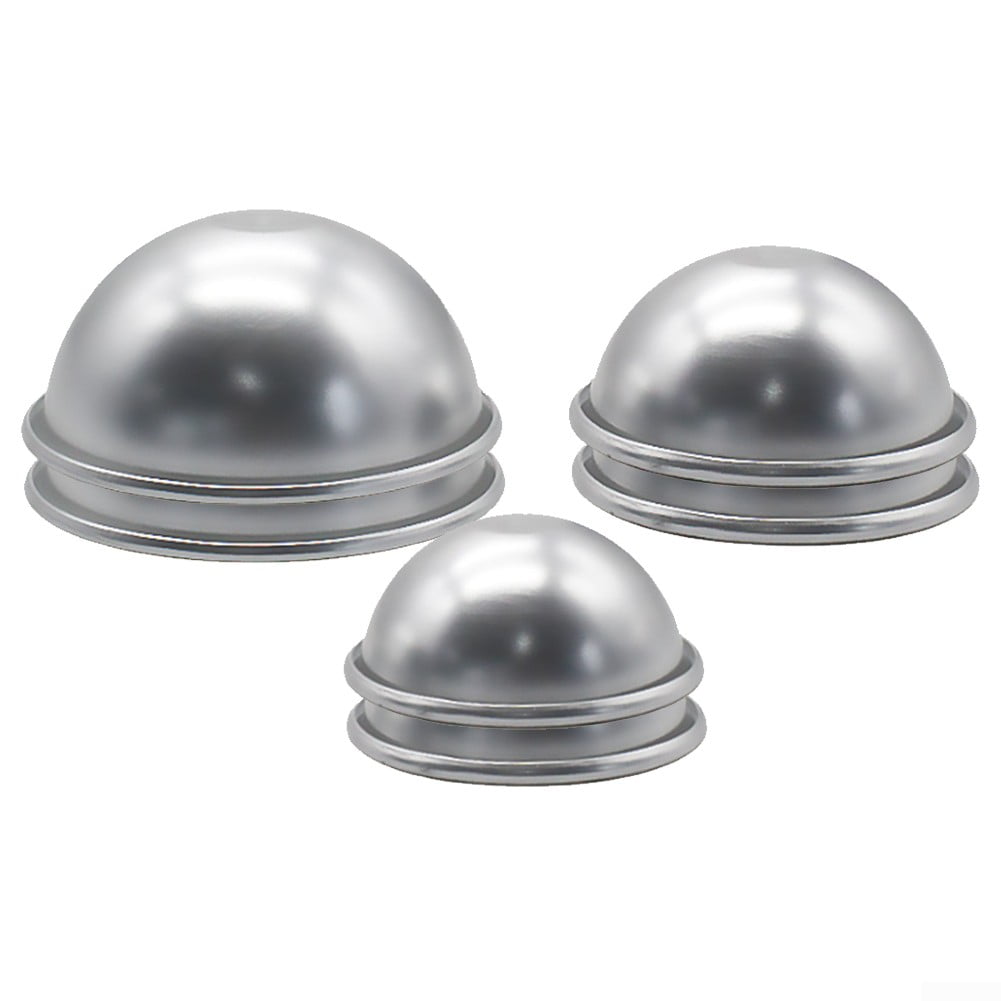 6x 3D Aluminum Bath Bomb Molds Half Ball Cake Moulds Chocolate Baking ...