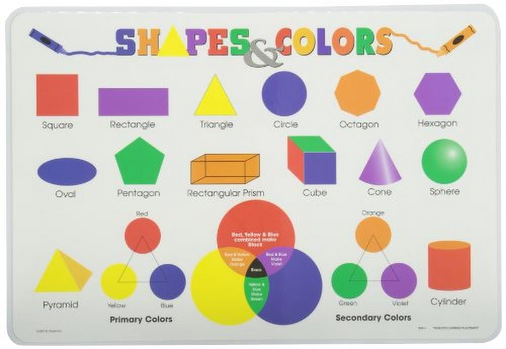 Painless Learning Shapes and Colors Placemat - Walmart.com