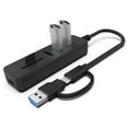 3. High-Speed 5Gbps USB3.0 Adapter Hub with TF Reader, 2 USB2.0 Ports ...