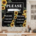 3 Pieces Swag Kitchen Curtains Set, Funny Black Valance Swag & Small ...