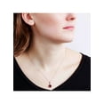 Women's Finecraft 2 cttw Natural Garnet & White Topaz Pendant Necklace ...