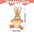 BMYJ Bunny Easter Woven Basket, Handmade Wicker Rattan Easter Candy and ...