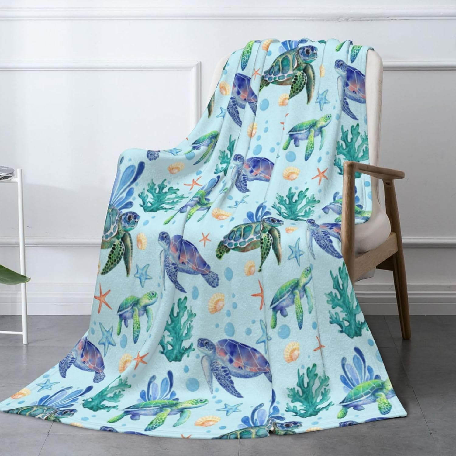 Click here for Mejfjsdjjkkk Sea Turtle Kids Blanket Throw Blanket... prices