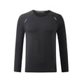 Antinious Men Solid Breathable Round Neck Long Sleeve Workout Outdoor ...