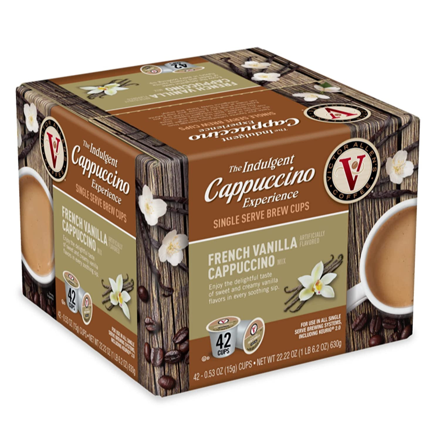 Victor Allen's Coffee French Vanilla Flavored Cappuccino Mix, 42 Count ...