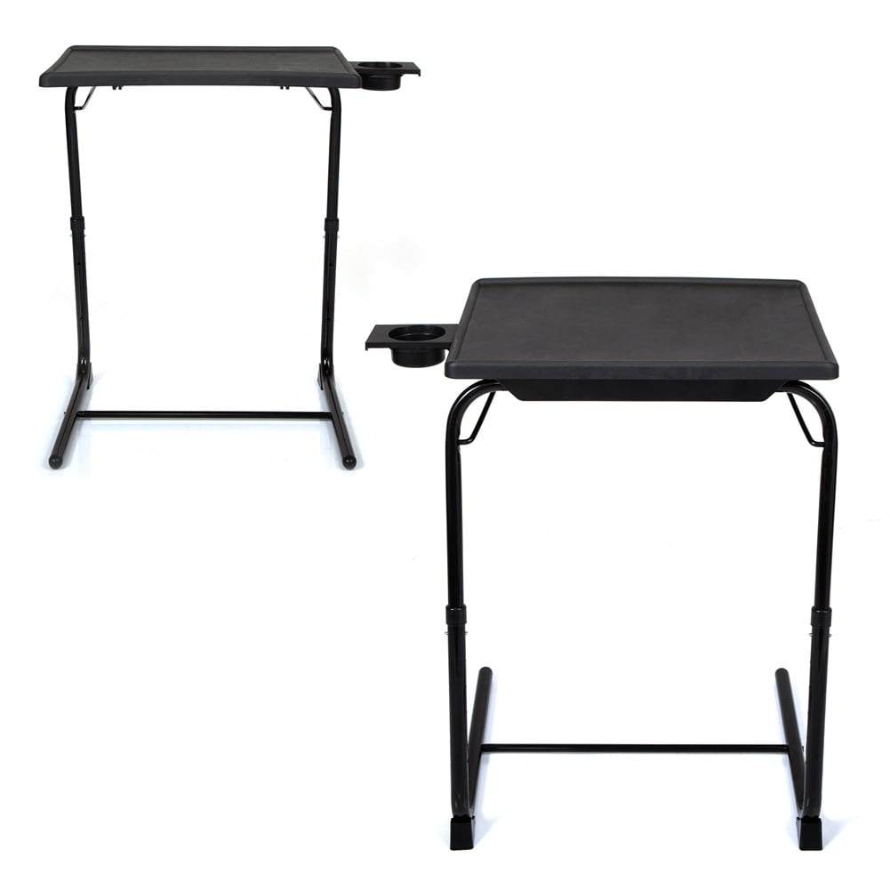 Lowestbest TV Tray Table, Folding Laptop Table with 6 Heigh Adjustable ...