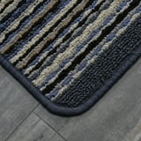 Mainstays Apollo Striped Indoor Polypropylene Area Rug, Navy, 17.4" x ...