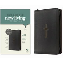 NLT Large Print Thinline Reference Zipper Bible, Filament Enabled ...