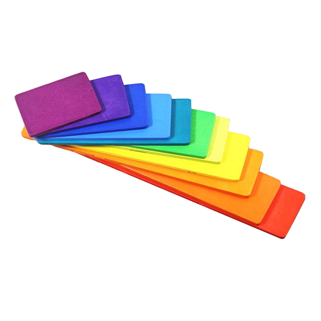 Click here for Siruishop Wooden Rainbow Building Blocks Boards Ea... prices