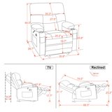 Free Shipping! MCombo Large 25'' Power Recliner Chair with Heated ...