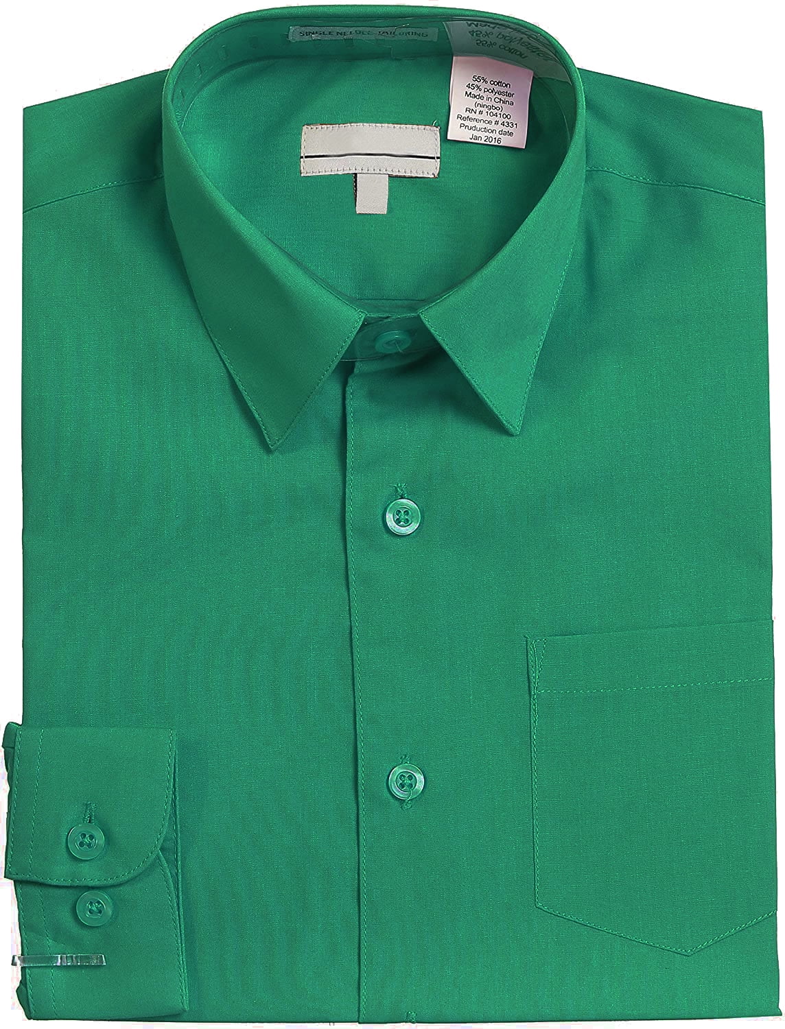 Boy's Classic Fit Long Sleeve Casual Button Down Toddler Kids Dress ...