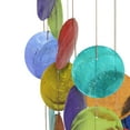 J.D. Yeatts Dyed Capiz Shell 26 inch Long Spiral Wind Chime Rainbow ...