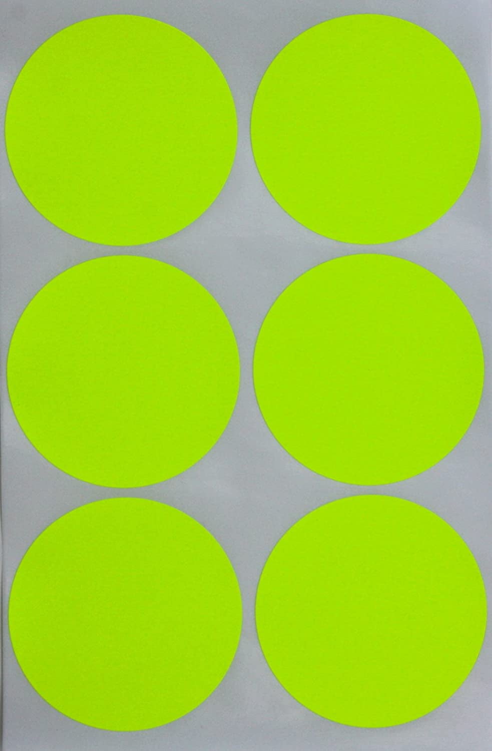 Round 2" inch Neon Yellow Sticker Labels for Multi-Purpose Great for ...