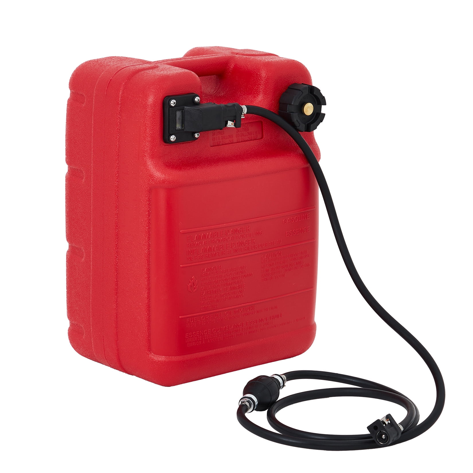 BeesClover 24L Portable Marine Fuel Tank with Manual Pump & Hose, Easy ...
